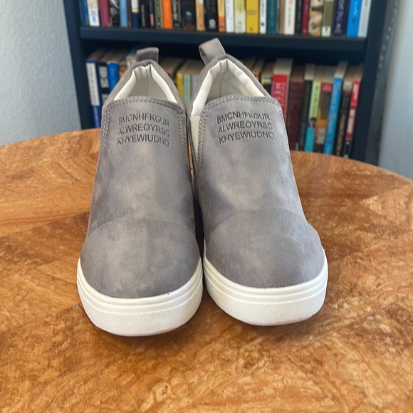ROSY | Shoes | Rosy Grey Slipon Wedge Sneaker Zl84 | Poshmark